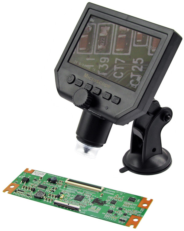 Portable Digital HD 1080p 3.6MP Video Scope Magnifier Microscope w/4.3 ...