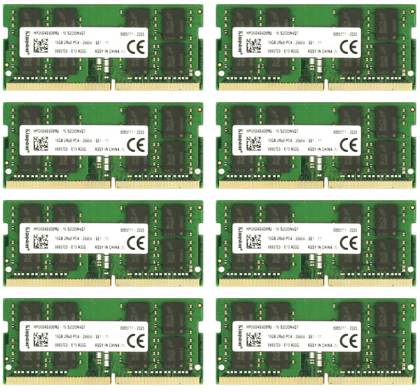 Kingston HP26D4S9D8MJ-16 16GB DDR4 2666 RAM Memory Module - Set of 8