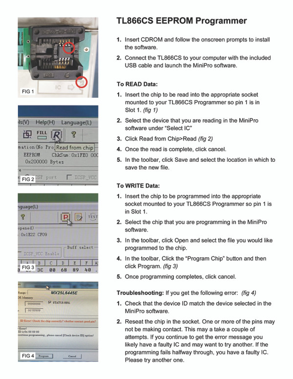 MiniPRO TL866CS USB Universal Flash EEPROM Programmer w/9 Common Blank ...