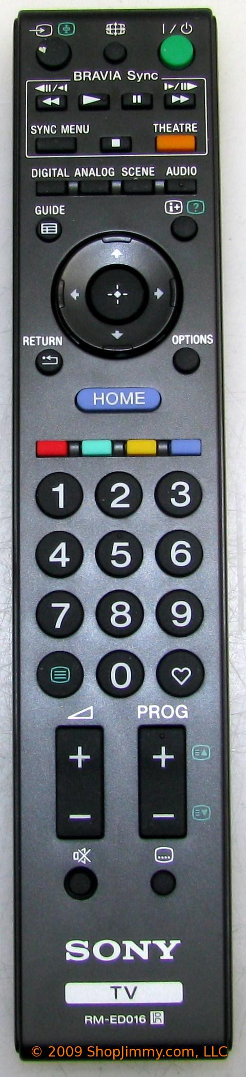 Sony 1-487-228-11 (RM-ED016) Remote Control