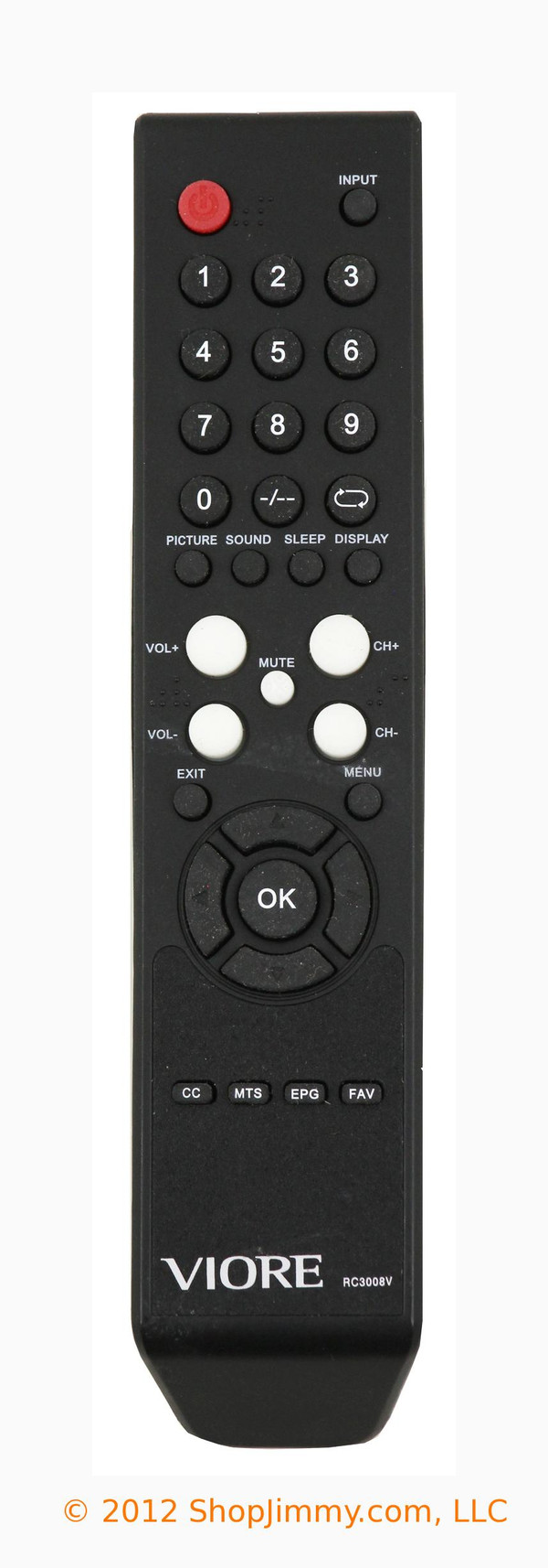 Viore RC3008V Remote Control