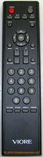 Viore 118020075 Remote Control