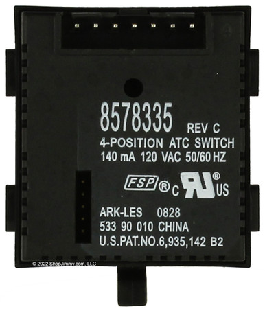 Whirlpool Washer WP8578335 8578335 Switch