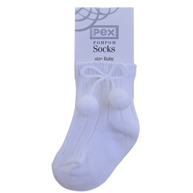 Pex Baby Socks White & Blue 5 Pack