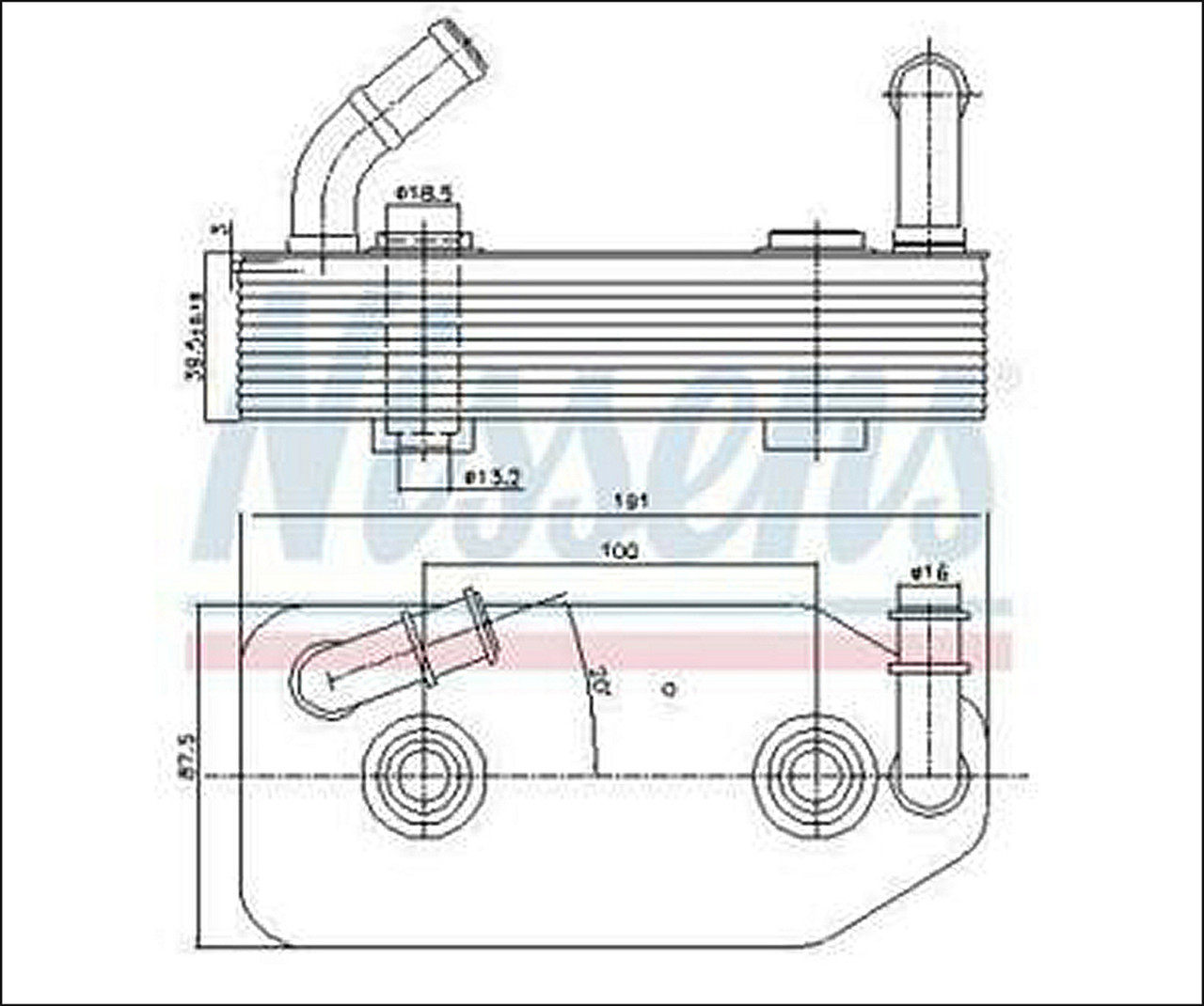 VW VOLKSWAGEN AUDI 01M TRANSMISSION OIL COOLER 096409061G 90667 GENUINE ...