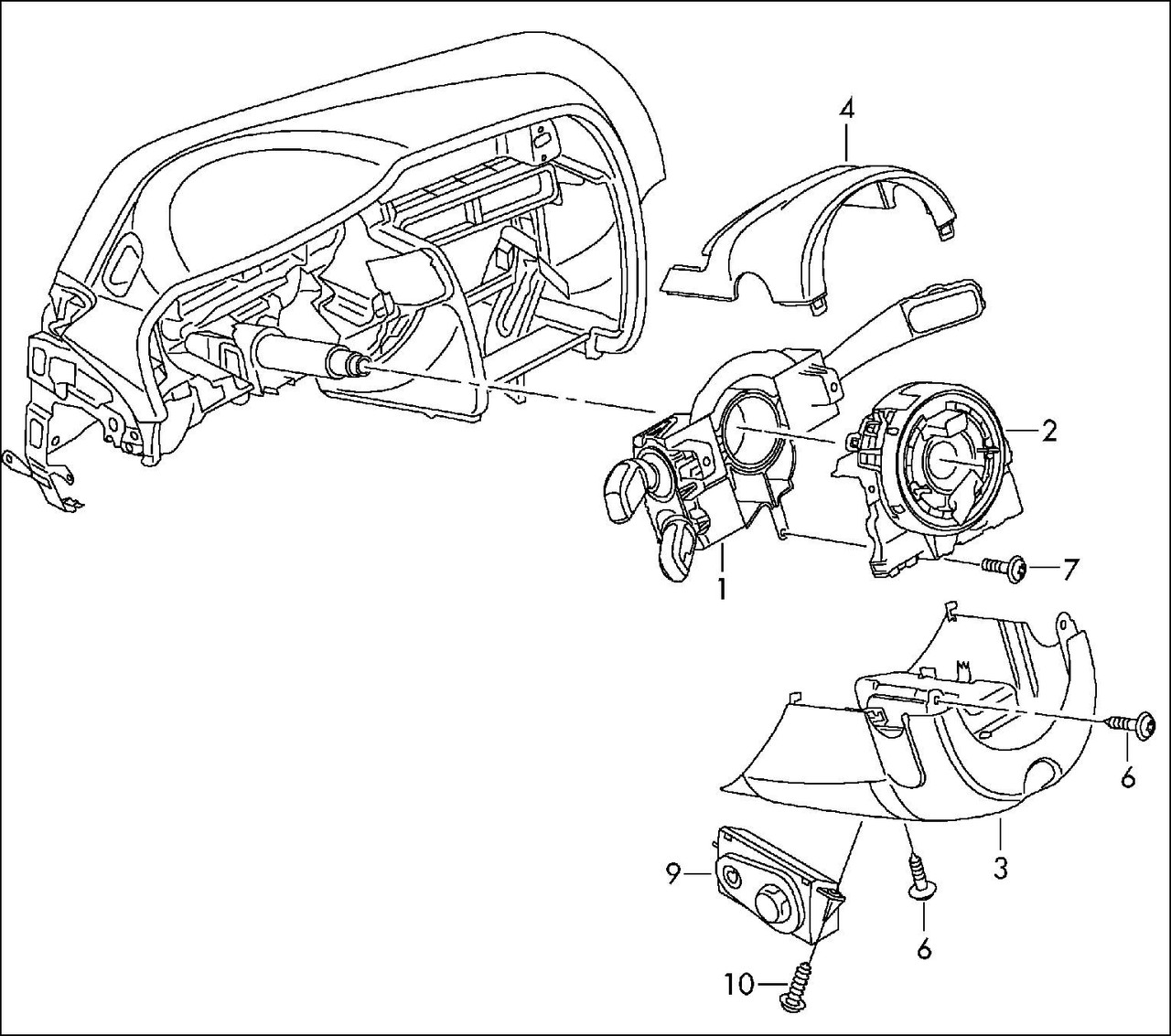 AUDI A4 B8 B8.5 A5 Q5 RS5 AIRBAG SLIP RING CLOCKSPRING SQUIB ANGLE ...