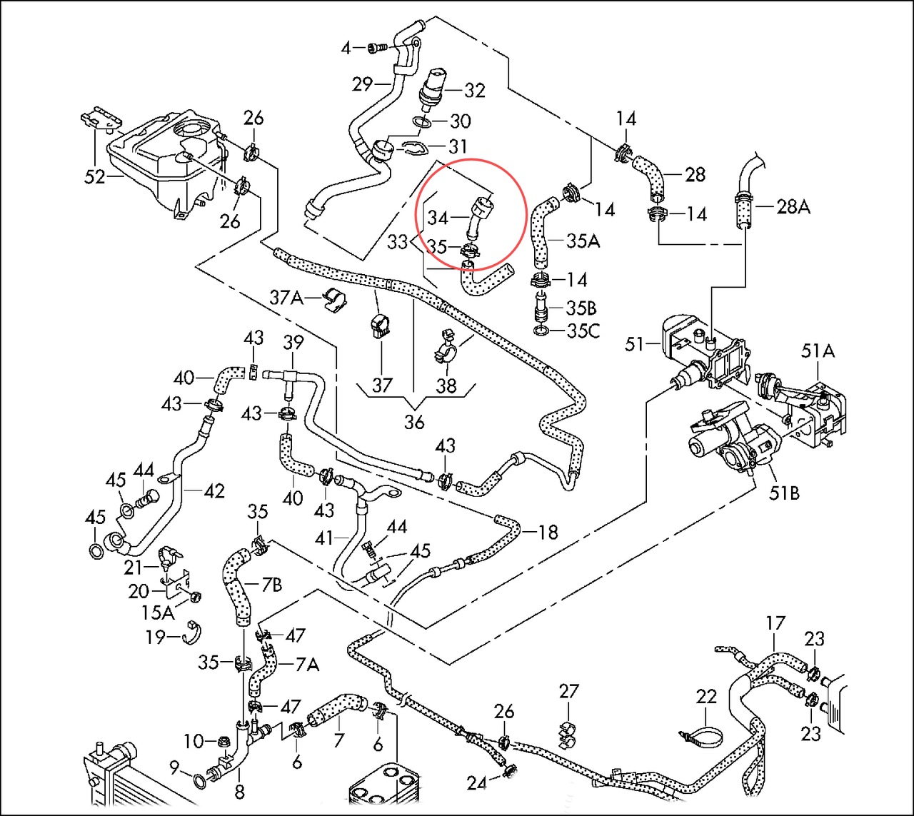 VW VOLKSWAGEN TOUAREG AUDI Q7 7L 4L COOLANT QUICK CONNECT 3.0 TDI 6-CYL ...