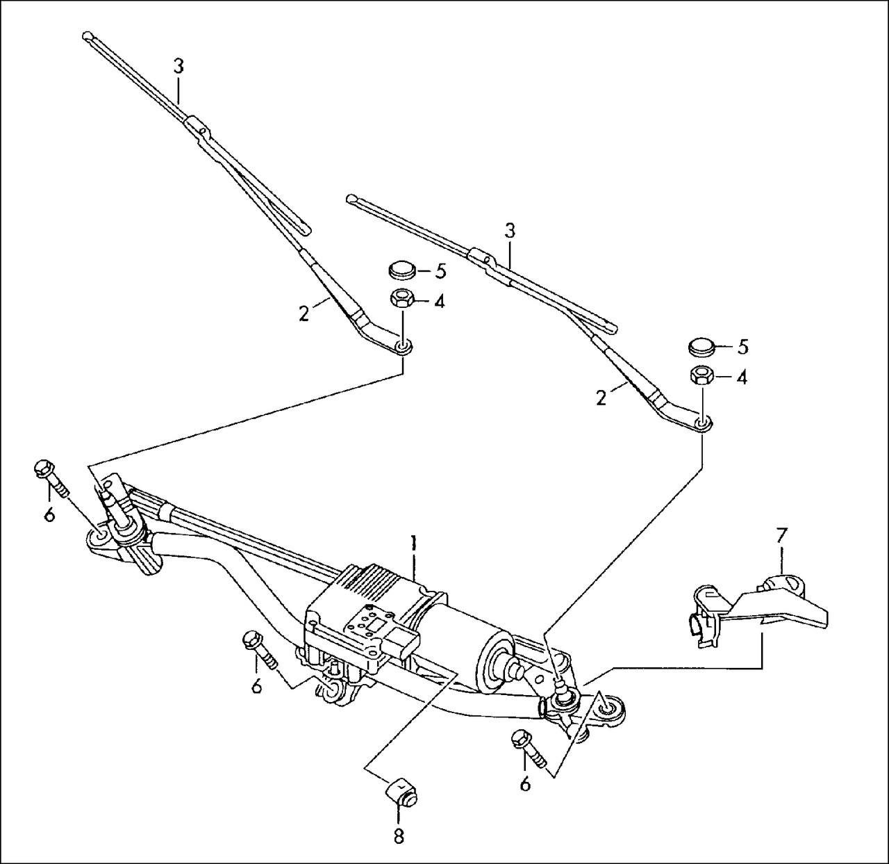 AUDI A5 S5 RS5 WINDSCREEN WIPER MECHANISM WITH MOTOR 8T2955023D 2007 ...