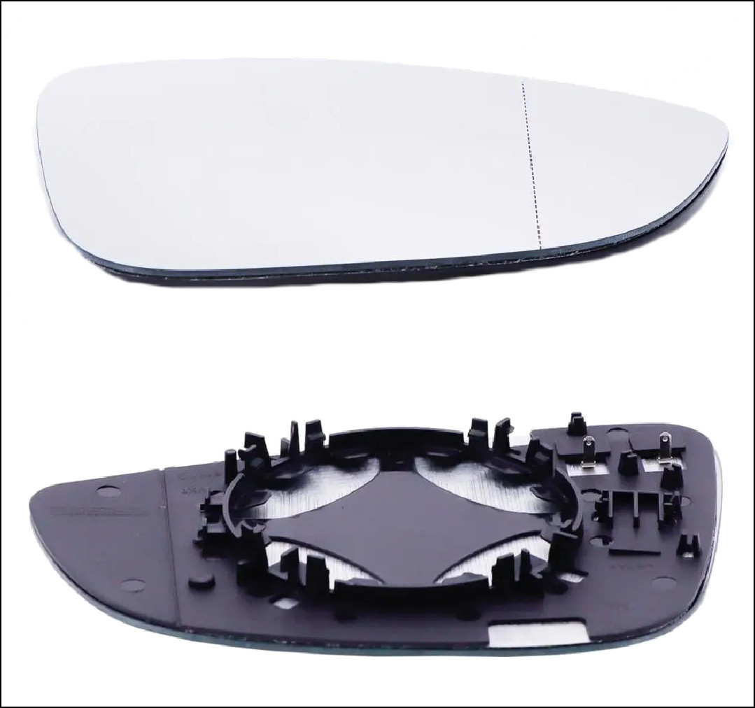 VW VOLKSWAGEN EXTERIOR DOOR MIRROR GLASS RHS RIGHT WITH BACKING PLATE ...