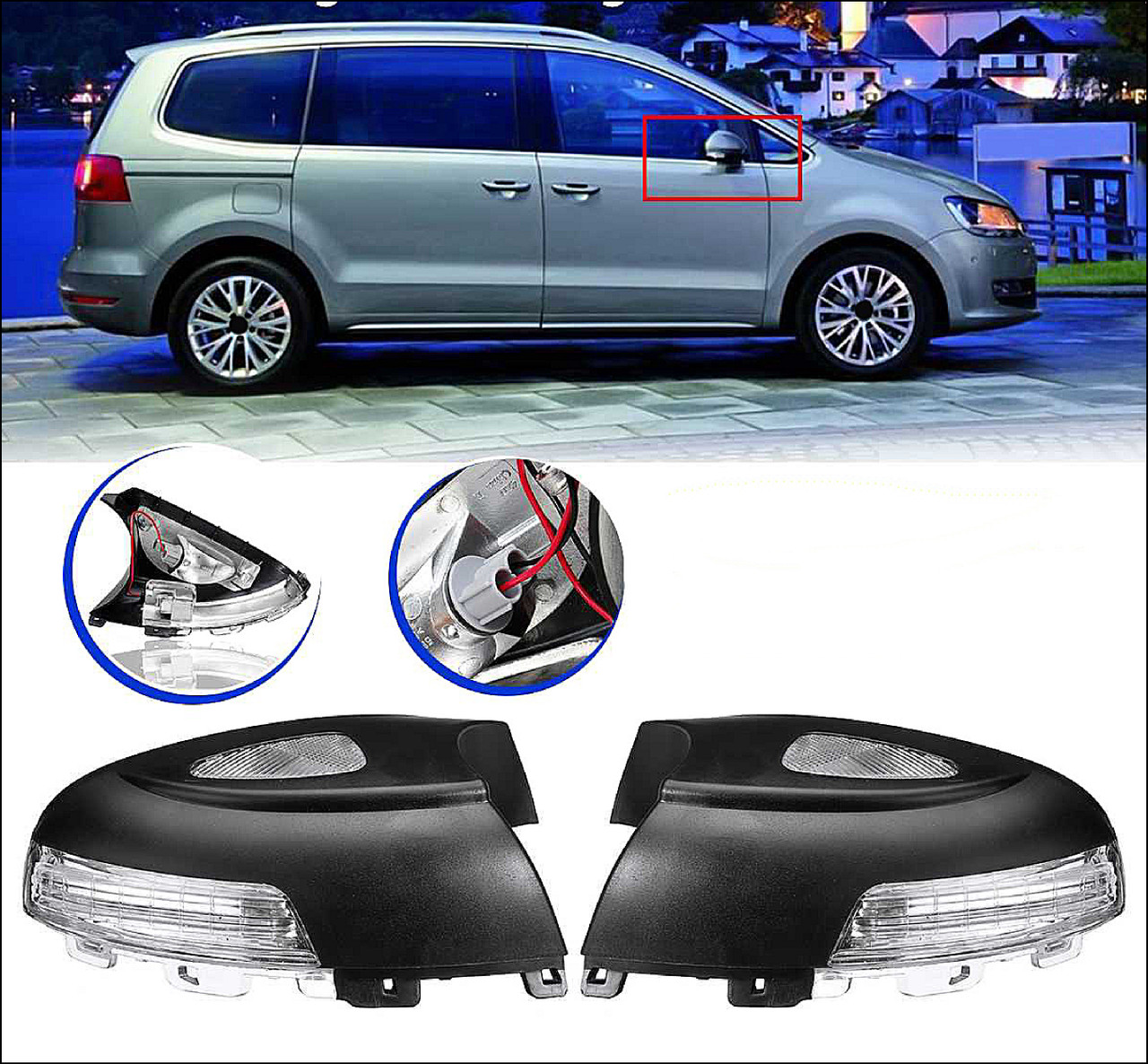 VW VOLKSWAGEN TIGUAN 2008 - 2016 SHARAN 2011 - 2016 WING MIRROR ...