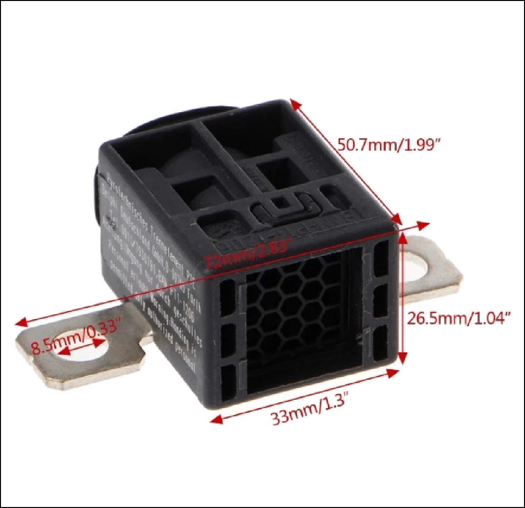 AUDI VW PORSCHE SRS BATTERY SAFETY ISOLATOR PYRO CUTOFF TRIP FUSE ...