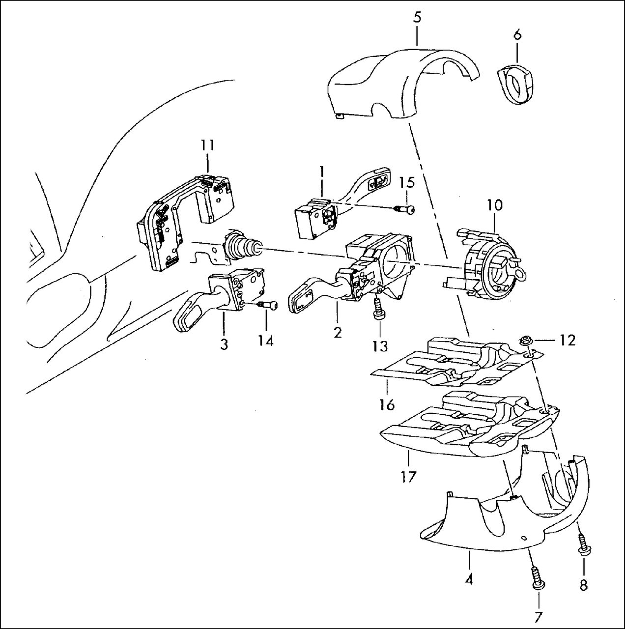 AUDI A4 B6 A8 D3 AIRBAG SLIP RING SQUIB ANGLE SENSOR 8E0953541C 2001 - 2005
