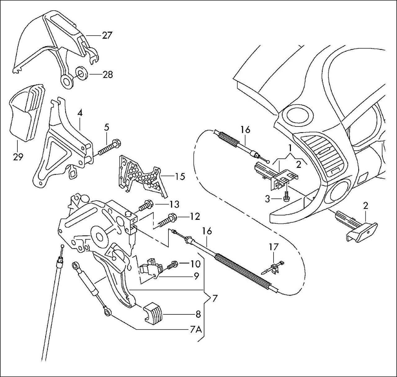 VW VOLKSWAGEN TOUAREG AUDI Q7 PORSCHE CAYENNE 2002 - 2010 PARKING BRAKE ...