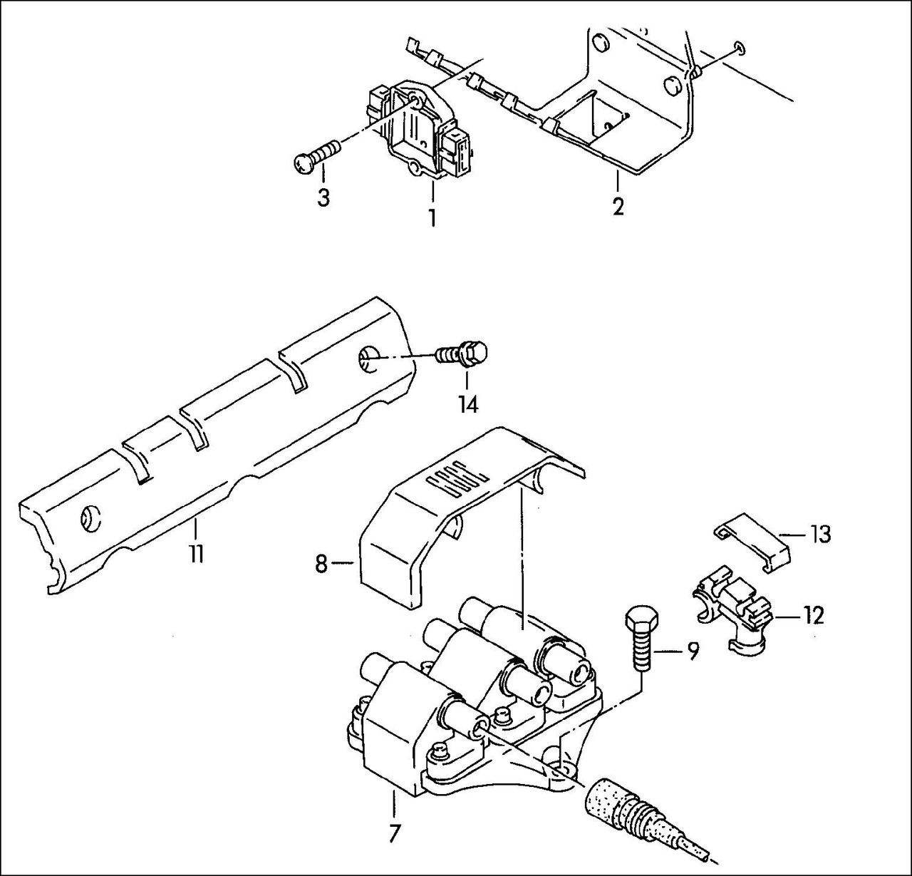 AUDI ICM IGNITION CONTROL MODULE 6-CYL 80 90 100 A4 A6 A8 COUPE ...