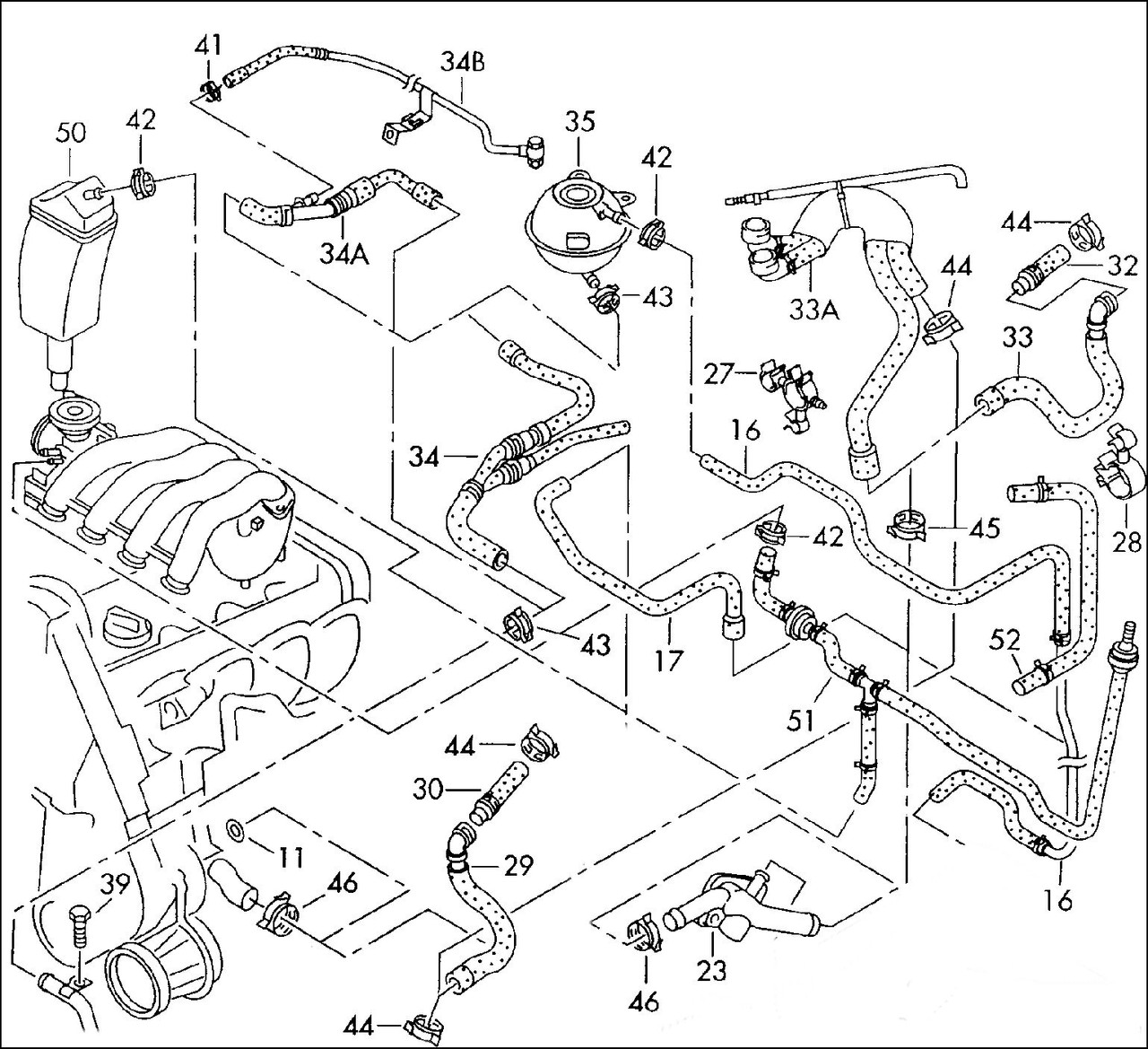 VW VOLKSWAGEN GOLF MK4 BEETLE AUDI TT A3 S3 1.8T COOLANT CONNECTOR ...