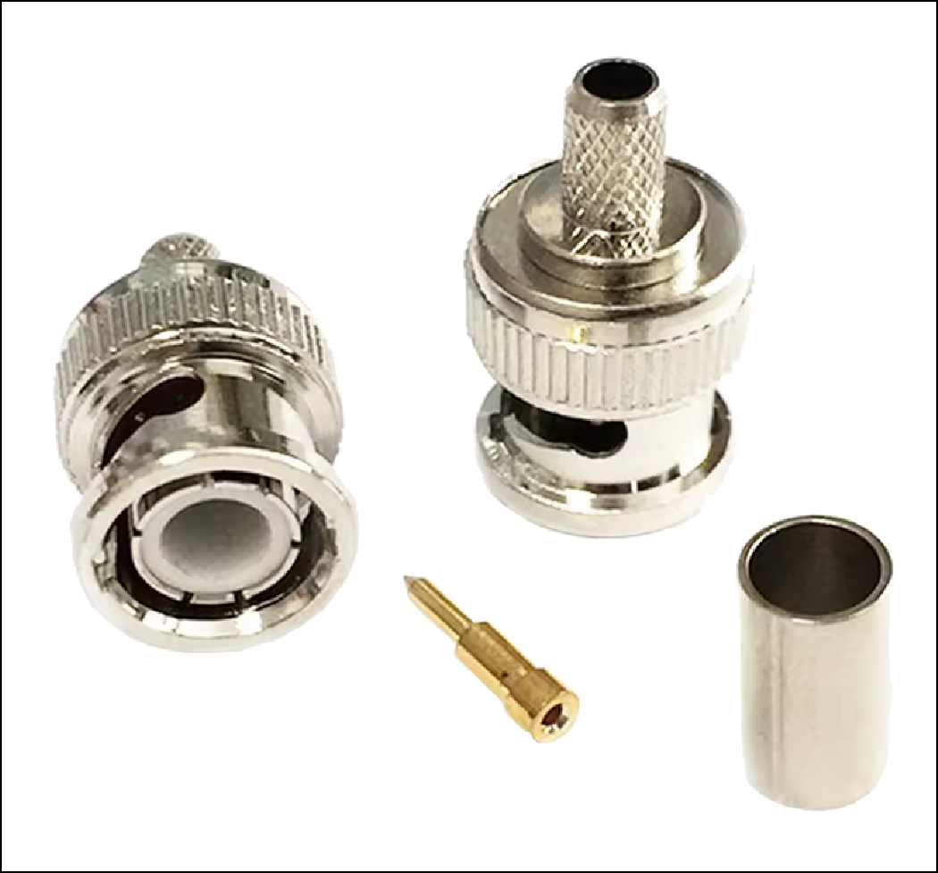 24 PCS BNC MALE STRAIGHT RF CABLE CONNECTOR PLUG RG58 LMR195 CRIMP ...