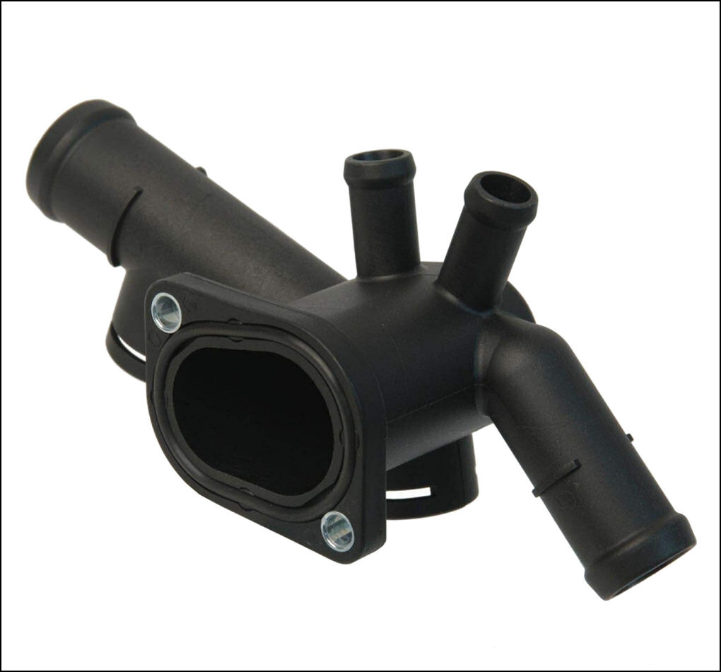 VW VOLKSWAGEN BEETLE 2.0L PLASTIC COOLANT FLANGE 06A121132C WITH O-RING ...