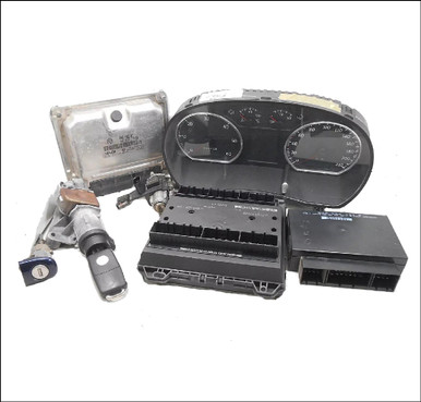 VW POLO ECU BCM & LOCK KIT 2005 - 2009 9N3 FACELIFT 1.6L BTS ALL PARTS ...
