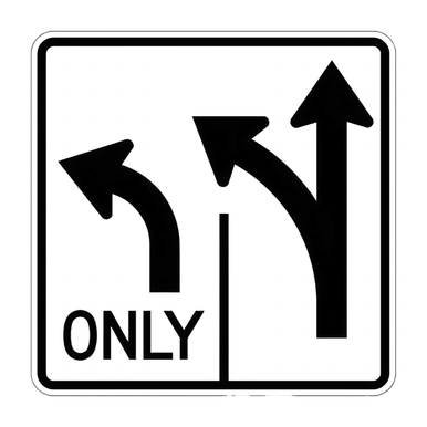 R3-8L Advance Intersection Lane Control Left