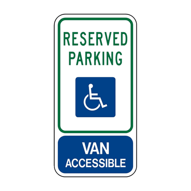 R7-8b Reserved Handicapped Symbol