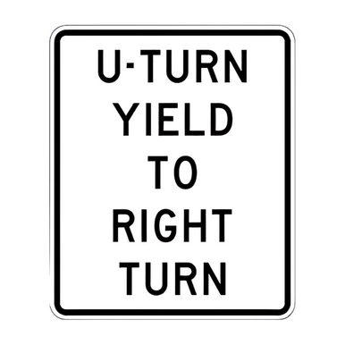 R10-16 U-Turn Yield To Right Turn