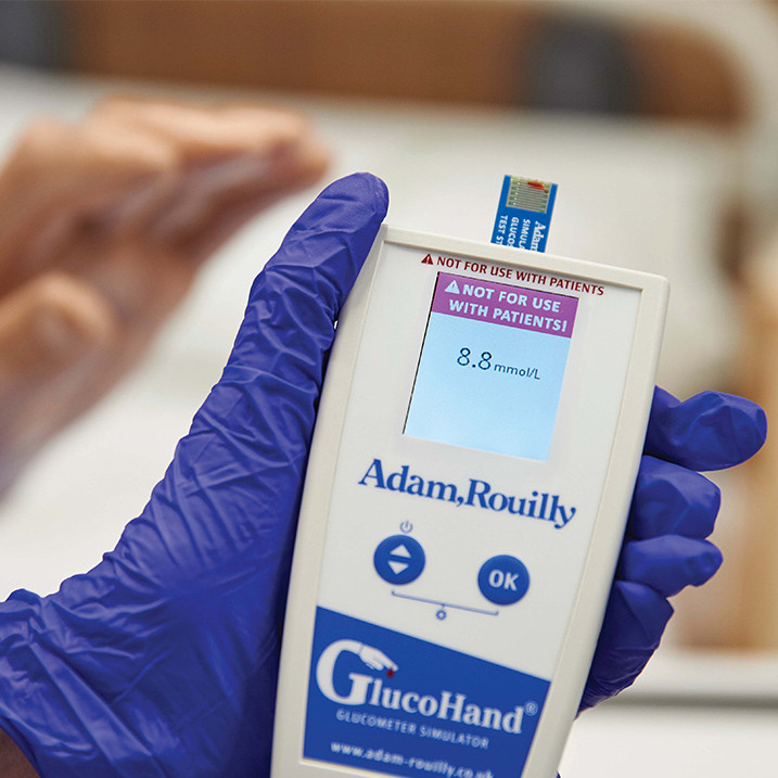 GlucoHand - Digital Glucometer Simulator, Light Skin