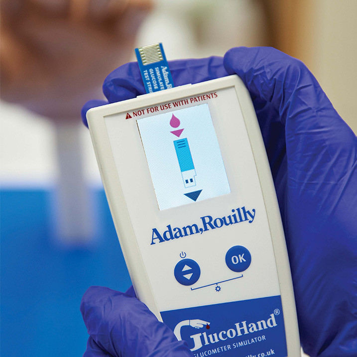 GlucoHand - Digital Glucometer Simulator, Light Skin