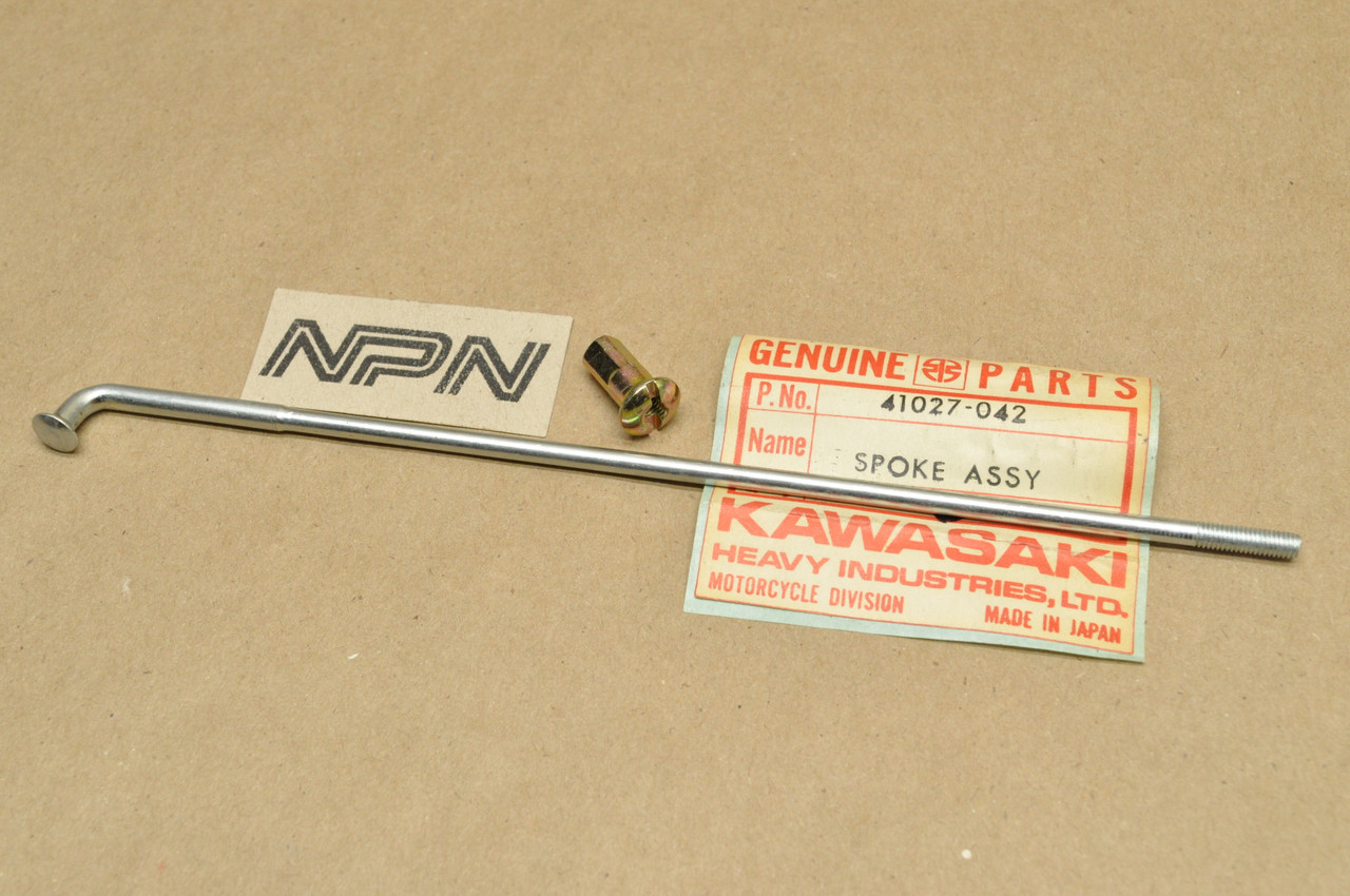 NOS Kawasaki H1 H2 Mach KH500 Z1 Front Wheel Inner Spoke & Nipple 41027 ...