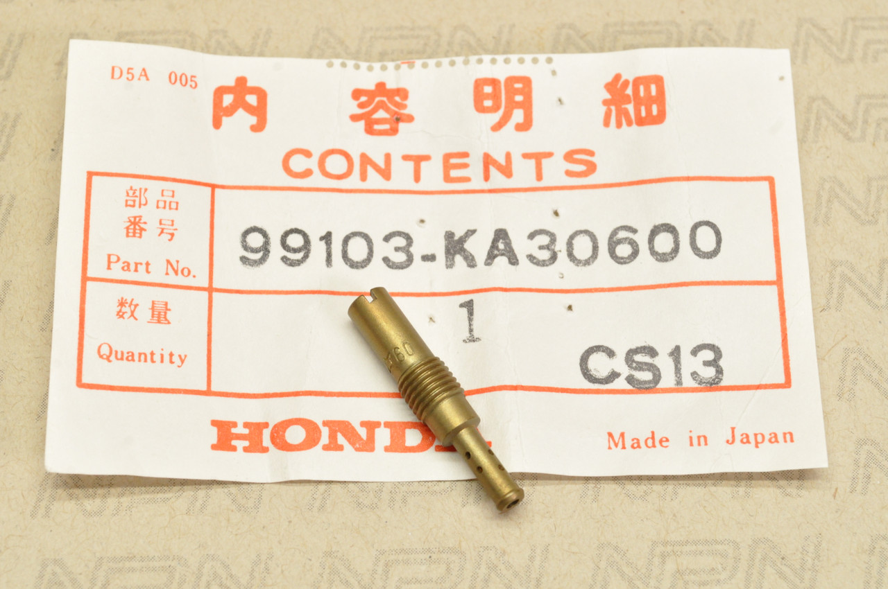 NOS Honda CR125 R CR250 R CR500 R Carburetor Slow Jet #60 99103-KA3 ...