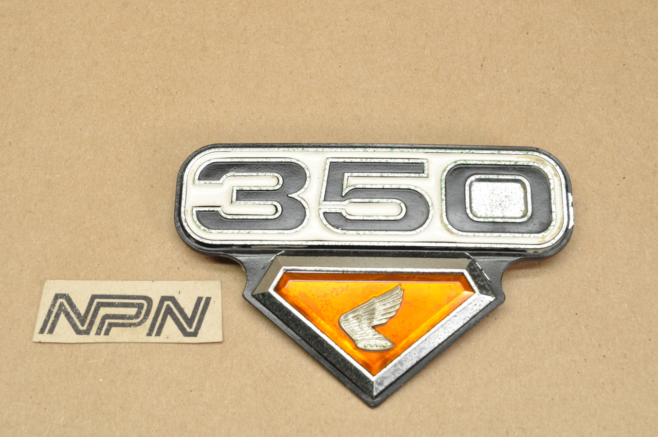 Vintage Used OEM Honda CB350 G CL350 K5 Left Cover Emblem Badge 87126 ...