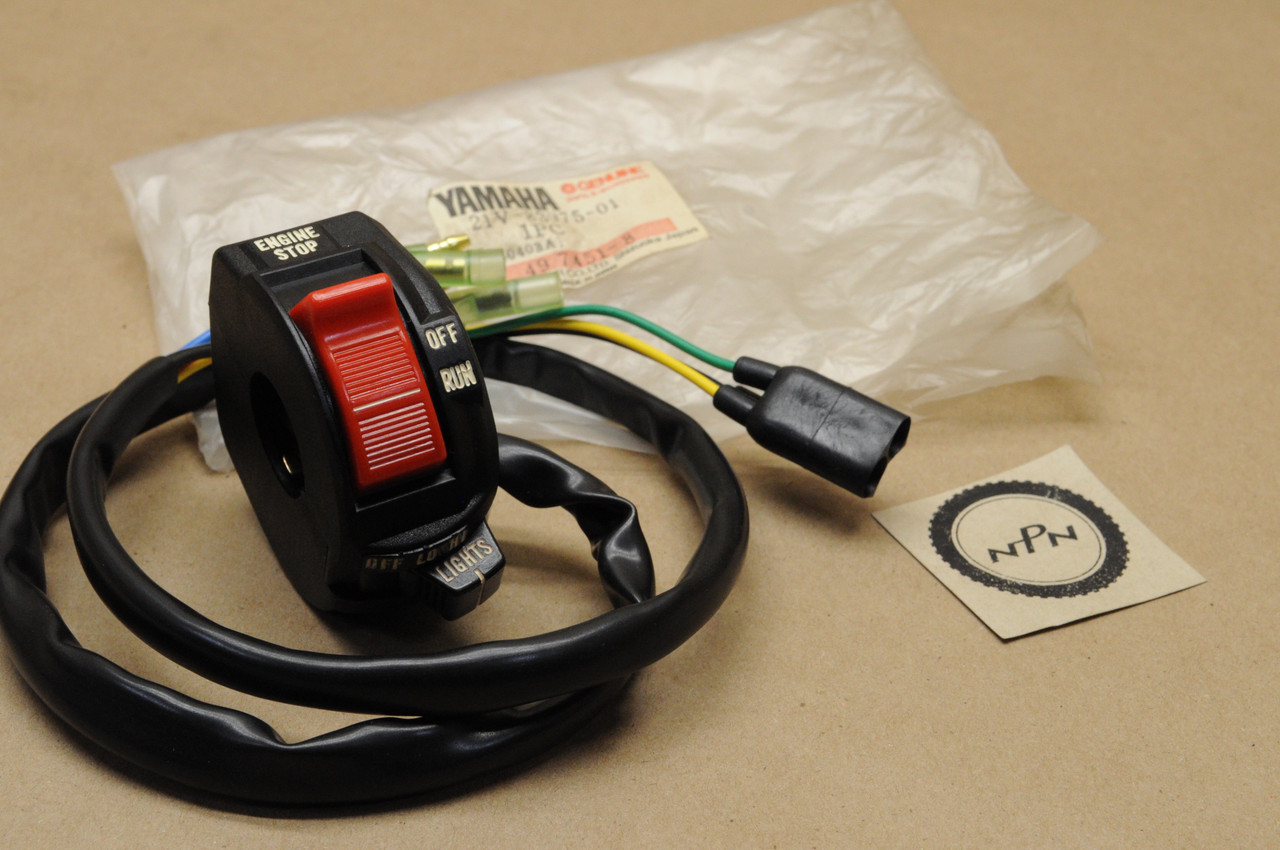 NOS Yamaha 1983-85 YTM200 Left Handlebar Run Kill Control Switch 21V ...