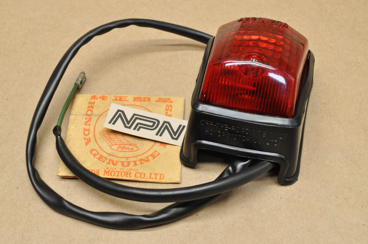 NOS Honda MR175 MR250 TL125 TL250 Tail Light Bracket & Lens Assy 33701 ...
