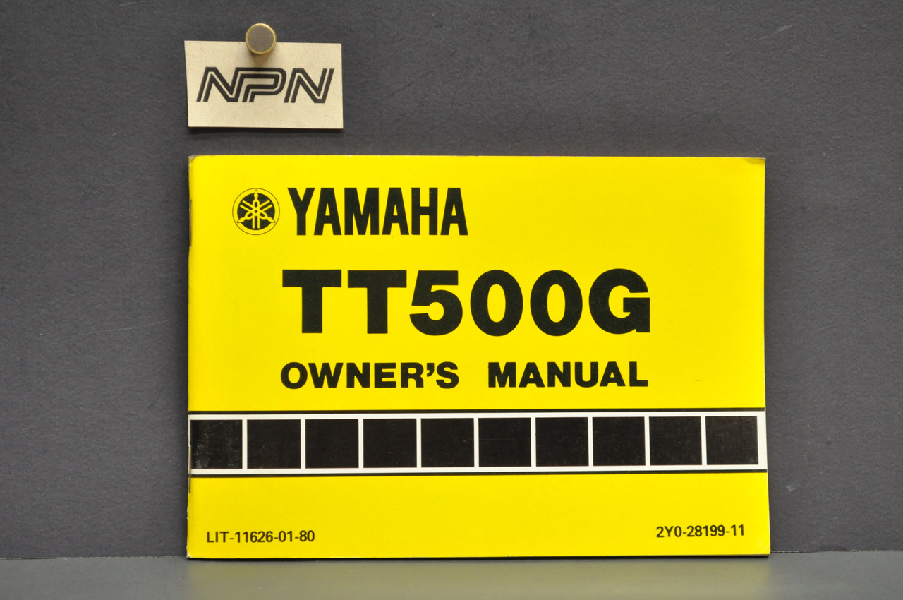 Vintage NOS 1980 Yamaha TT500 G Owners Manual - NOS Parts NOW