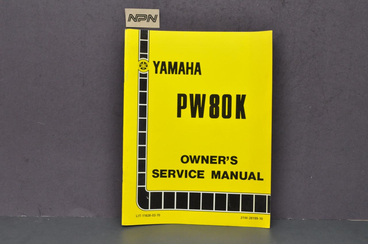 Vintage NOS 1983 Yamaha PW80 K Owners Shop Service Manual - NOS Parts NOW