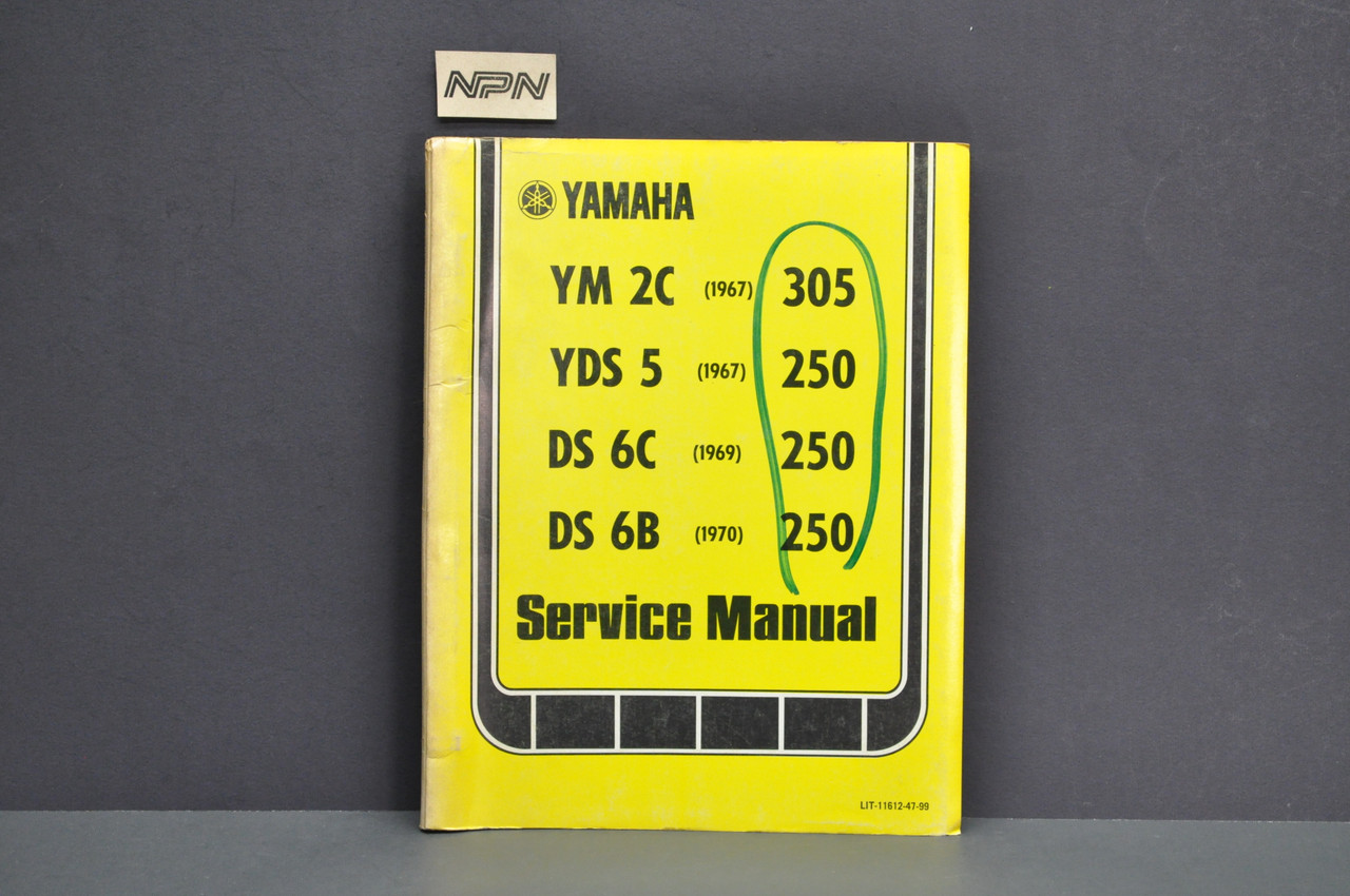 Vintage 1967 Yamaha YM 2C YDS 5 1969 DS 6C 1970 DS 6B Shop Service ...