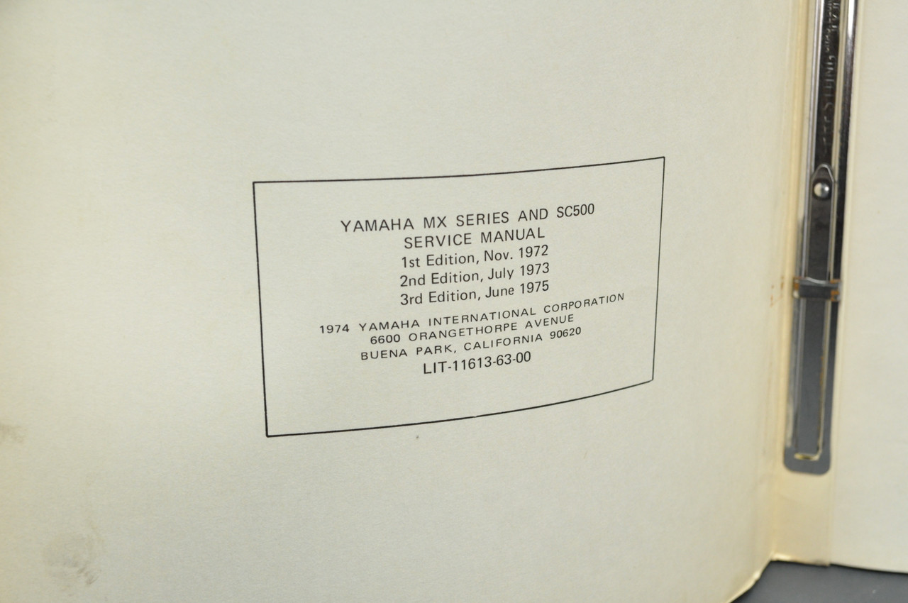Vintage 1973 Yamaha LTMX ATMX MX250 MX360 SC500 Shop Service Manual ...