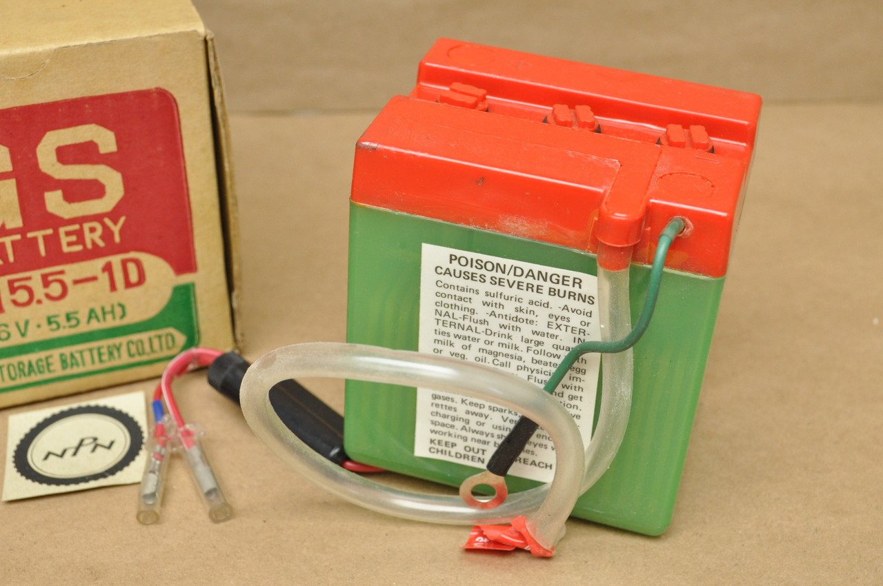 NOS Honda CT200 CT90 CL90 SL90 ST90 GS Battery 6N5.5-1D - NOS Parts NOW