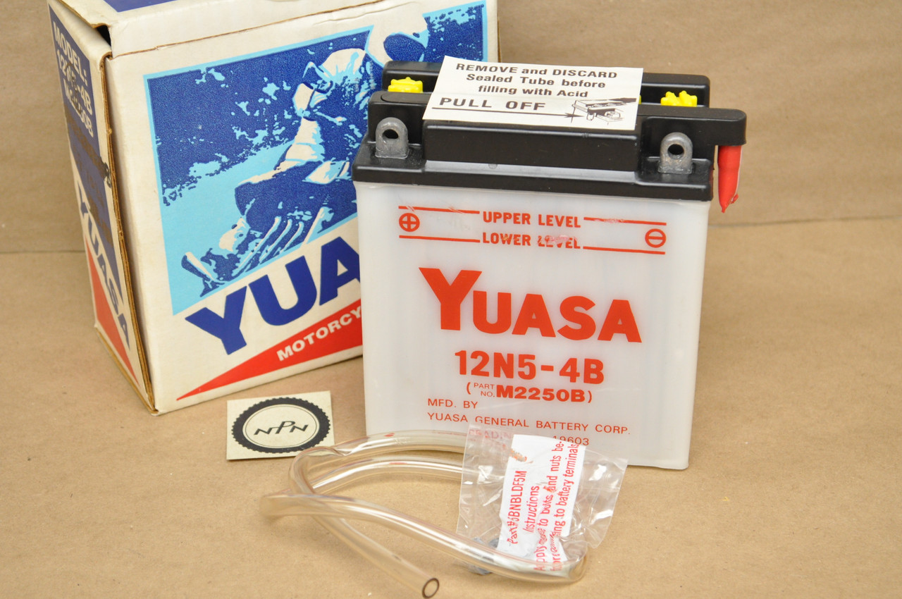 NOS Honda CL72 CL77 1970-72 SL175 Battery Yuasa 12N5-4B - NOS Parts NOW