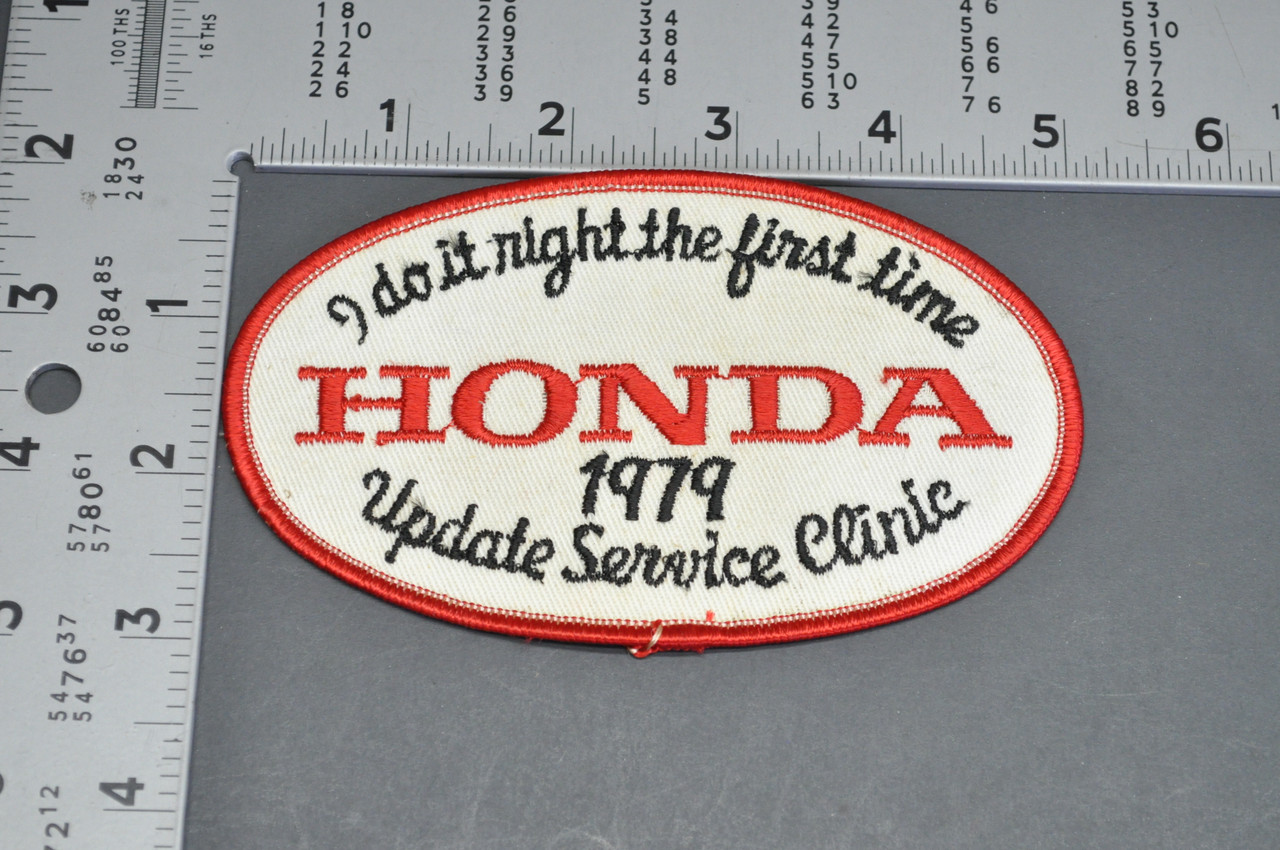 Vintage NOS 1979 Honda Mechanic Service Clinic Embroidered Sew On Patch ...