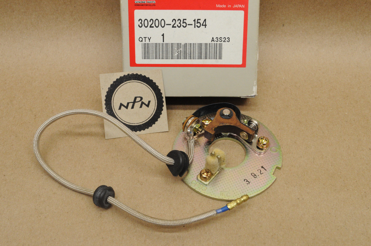 NOS Honda CA175 CB200 CL200 SL175 Points Breaker Plate Assembly 30200 ...