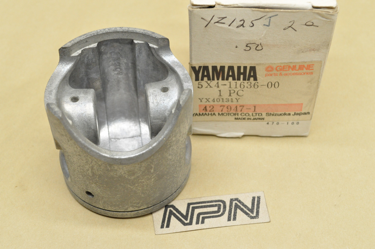 NOS Yamaha 1982 YZ125 .50 Oversize Piston 5X4-11636-00 - NOS Parts NOW