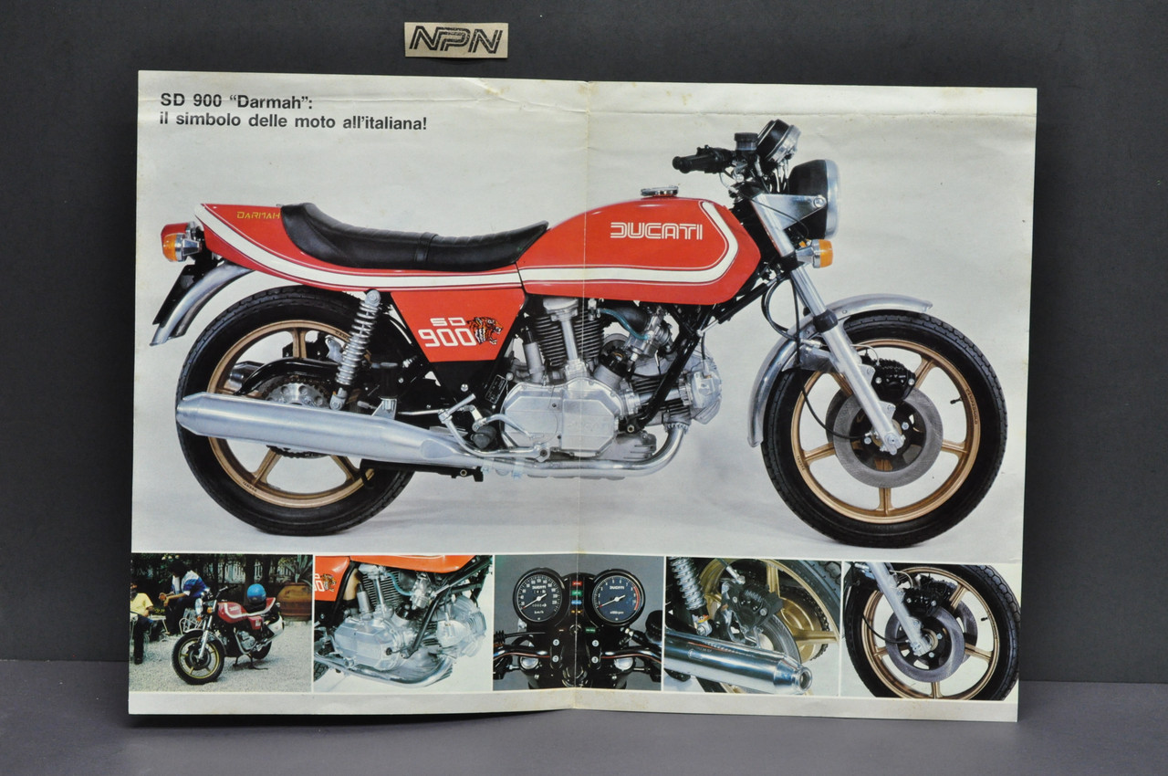 Vintage 1977 Ducati 900 SD Darmah Motorcycle Dealer Sales Brochure ...