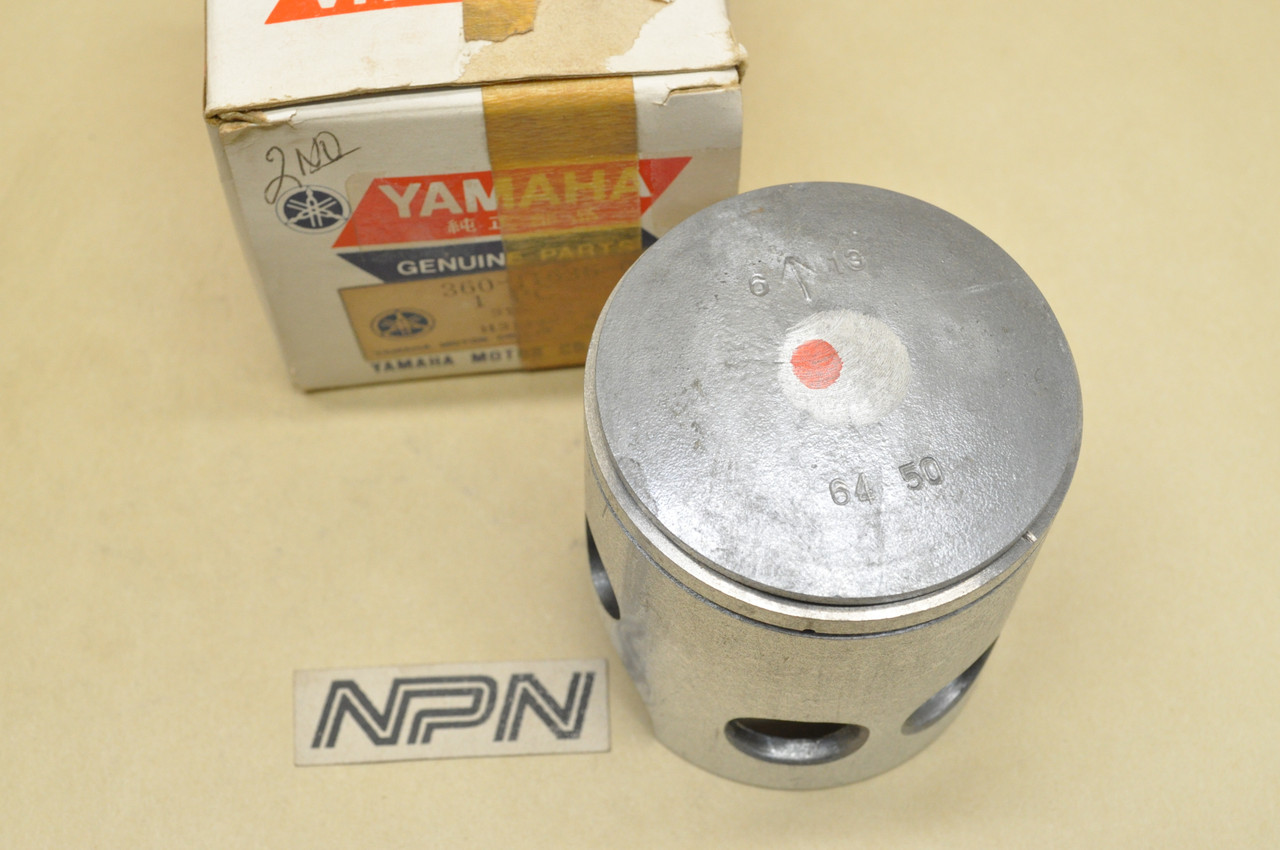 NOS Yamaha 1973-75 RD350 .50 Oversize Piston 64.50 mm 360-11636-01 ...