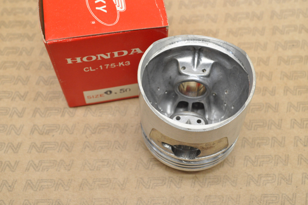 NOS Honda CA175 CB175 CL175 SL175 Rocky .50 Oversize Piston 13103-313 ...