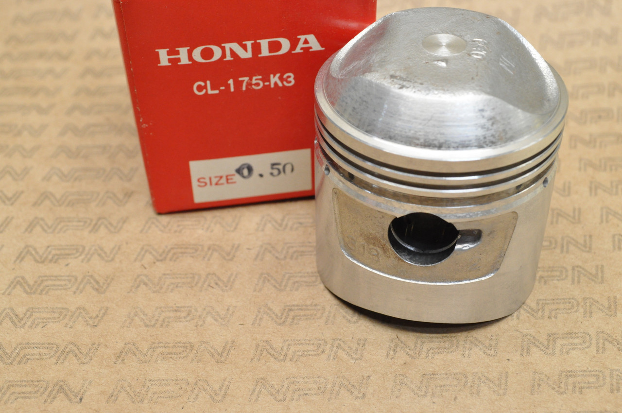 NOS Honda CA175 CB175 CL175 SL175 Rocky .50 Oversize Piston 13103-313 ...