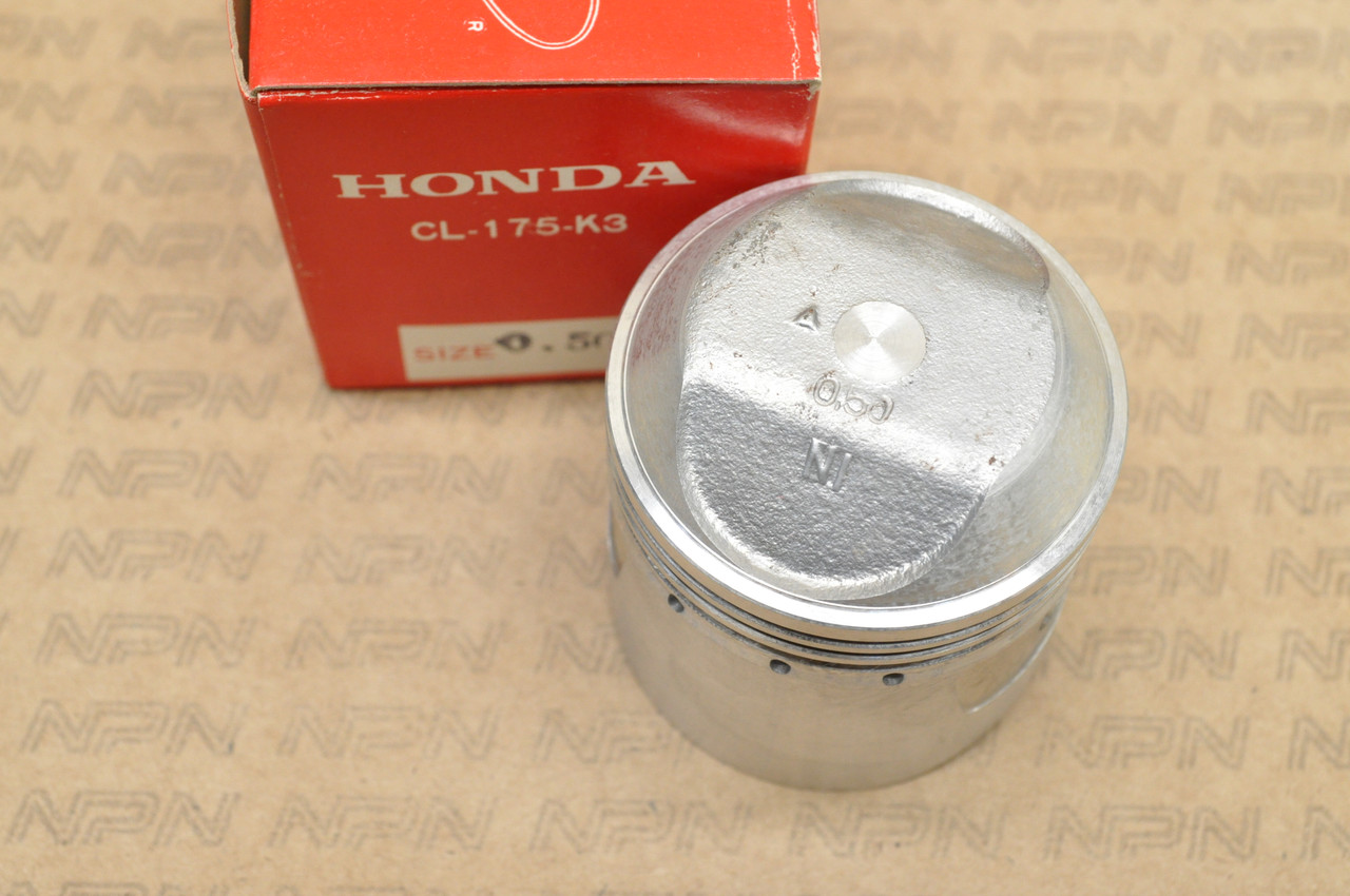 NOS Honda CA175 CB175 CL175 SL175 Rocky .50 Oversize Piston 13103-313 ...