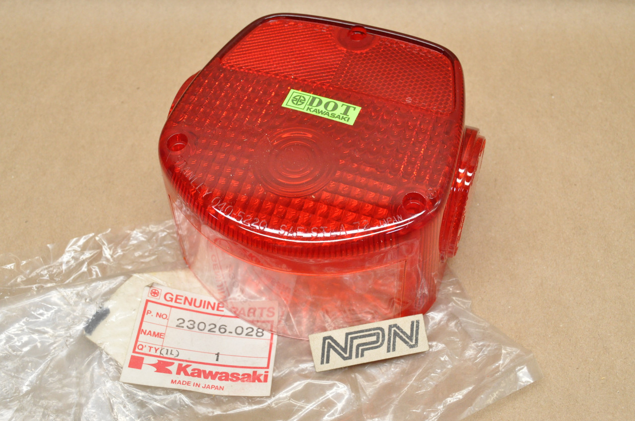 NOS Kawasaki F9 G4 KE125 KH100 KS125 KV100 KZ440 MC1 Tail Light Lens ...