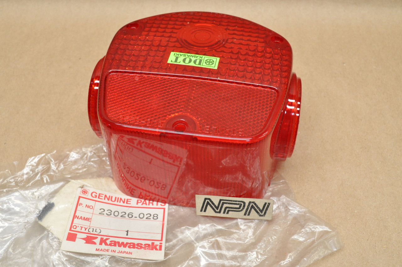 NOS Kawasaki F9 G4 KE125 KH100 KS125 KV100 KZ440 MC1 Tail Light Lens ...