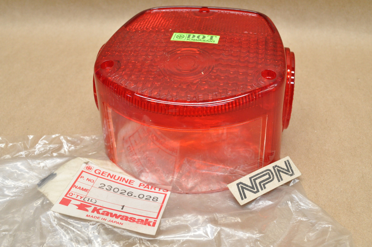 NOS Kawasaki F9 G4 KE125 KH100 KS125 KV100 KZ440 MC1 Tail Light Lens ...