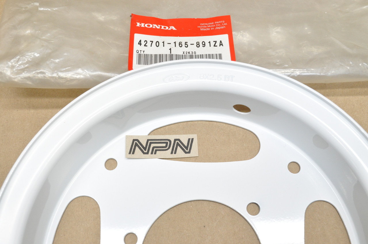 NOS Honda 1988-99 Z50 R Shasta White Right Inner Wheel Rim Half 42701 ...